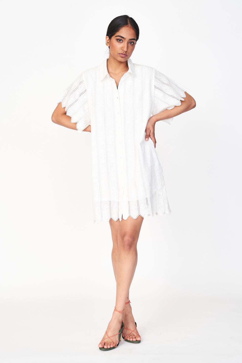 Harbour Dress in White Vine Eyelet – MIRTH