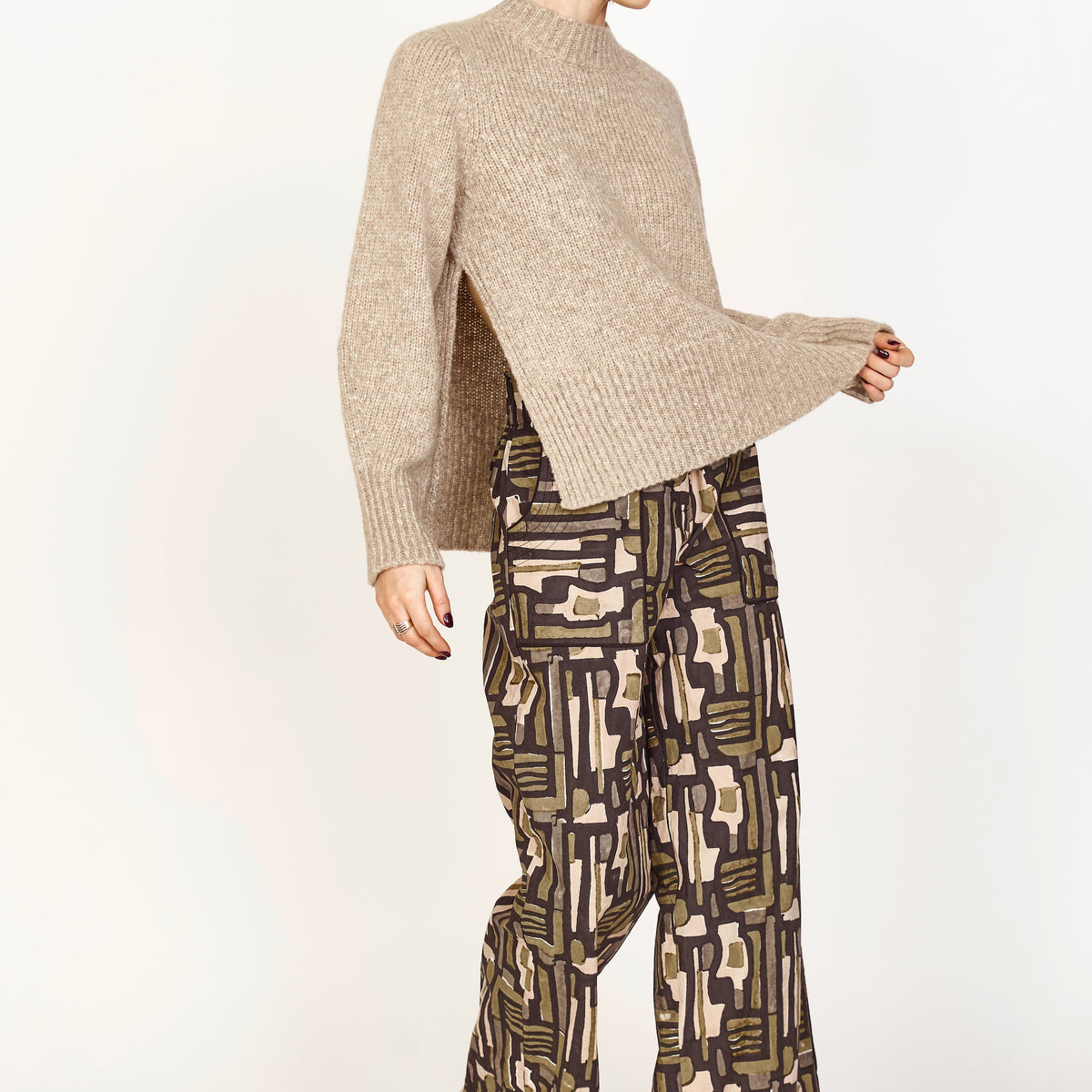 SAMPLE / Aspen Open Side Pullover in Camel - FINAL SALE – MIRTH