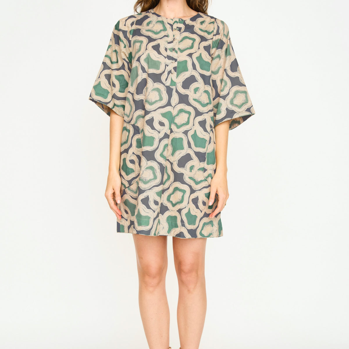 Manila Short Dress in Marine Puddles – MIRTH